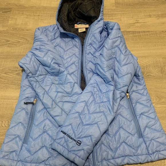 Free Country | Jackets & Coats | Free Country Down Blue Jacket Full Zip ...